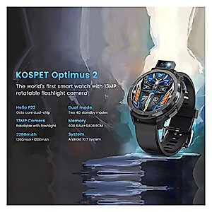 JAITEA Waterproof Dual-chip P22+PAR2822 Compatible Smartwatch 13MP IMX214 Camera 4GB 64GB Memory 1260mAh Men
