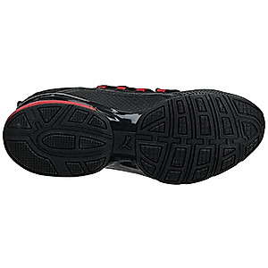 PUMA mens Axelion Running Shoe, Black/High Risk Red, 10.5 US