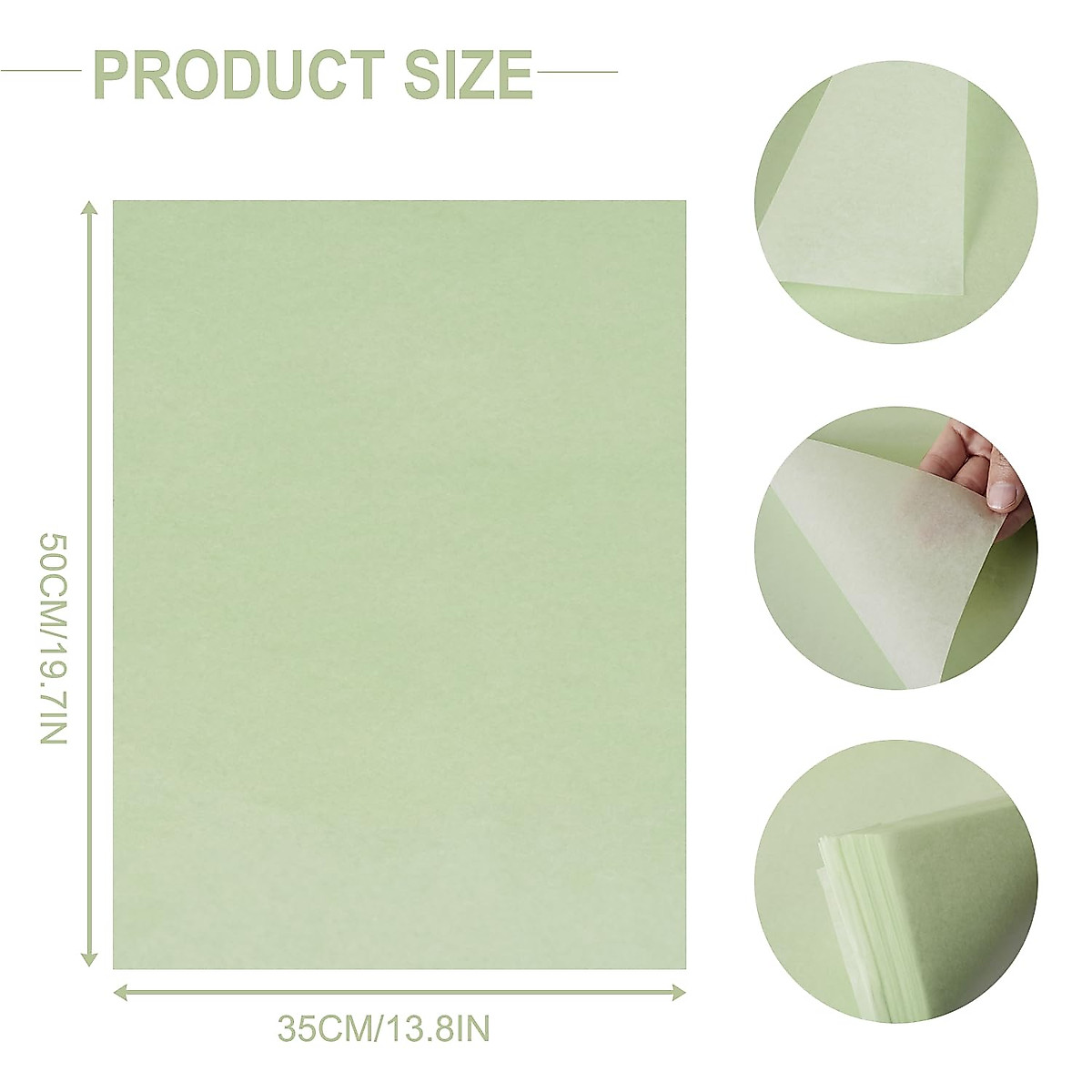 60 Sheets 20"X14" Metallic Green Tissue Paper, Mint Green Tissue Paper Bulk for Gift Bags Crafts Packaging Wrapping, Pearlescent Shimmer Wrapping Tissue Paper for Birthday Baby Shower Wedding