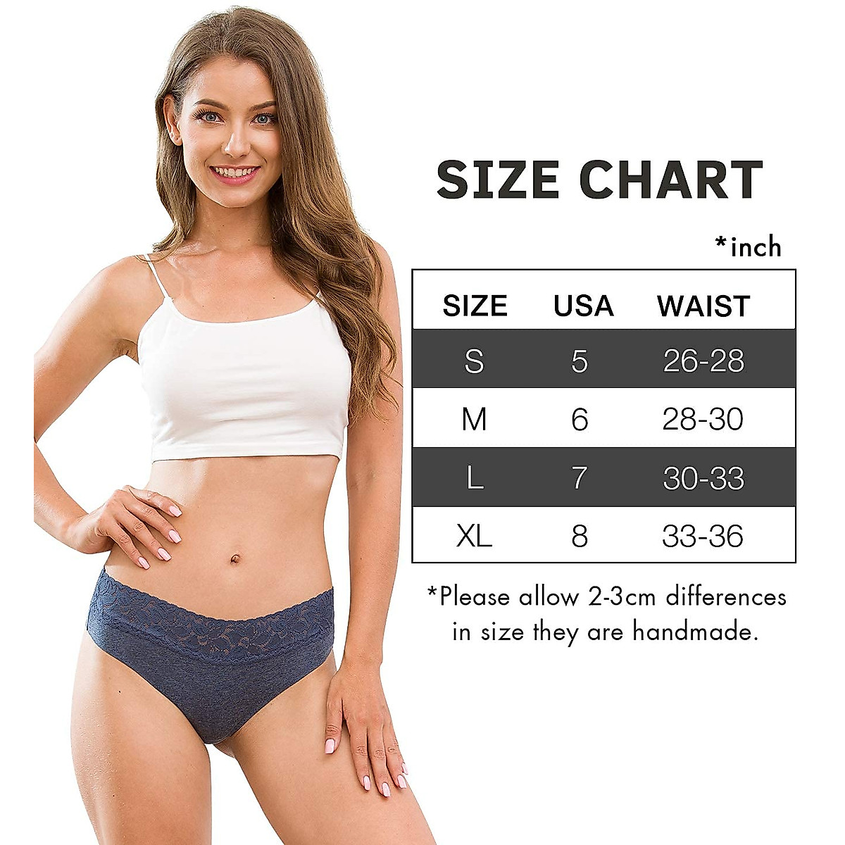 Altheanray Cotton Seamless Thongs for Women No Show Lace Thong Underwear G String Panties (3010L,Solid LP)