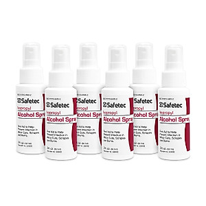 Safetec Isopropyl Alcohol Spray 2oz (Pack of 6)