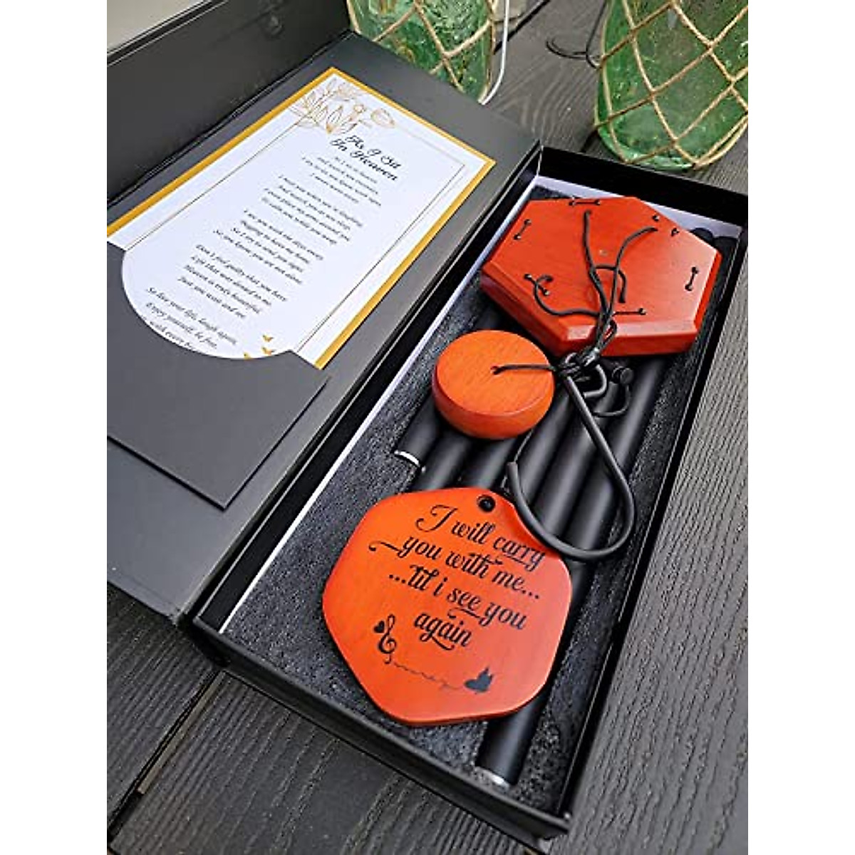 P.R.I.Z.A Memorial Wind Chimes, Sympathy Wind Chimes for Loss of Loved One, Memorial/Bereavement/Sympathy Gift, Loss of Mother/Father/Pet/Friends Condolence Remembrance, 32 inch