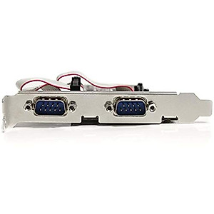 StarTech.com 4 Port Native PCI Express RS232 Serial Adapter Card with 16550 UART - Low Profile Serial Card (PEX4S553), Green