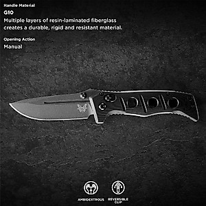 Benchmade - Mini Adamas 273 Tactical Knife with Black G10 Handle (273GY-1)