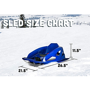 Avalanche Brands | Baby Pull Sled | Blue | Includes Pull Rope & Safety Belt