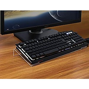 Computer Keyboard Stand, Clear Acrylic PC Keyboard Holder Stand Tilted Computer Keyboard Stand, Keyboard Riser for Ergonomic Easy Typing, Keyboard Stand for Office Desk, Home, School