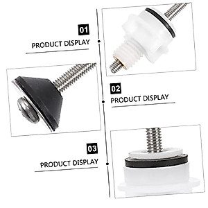 Angoily 6 Pcs Water Tank Fixing Screw Toilet Cover Seat Metal Washers Stainless Steel Washers Toilet Seats Hinges Washers Heavy Duty Toilet Bolts Toilet Seats Screws Stainless Steel Hinge