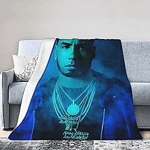 ISHAANAV Anuel Music and AA Throw Blanket for Couch Sofa Fluffy Microfiber Fleece Throw Soft, Cozy, Lightweight Anuel Music and AA
