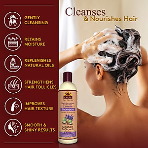 OKAY | Black Jamaican Castor Oil & Lavender Shampoo | For All Hair Types & Textures | Moisturize, Strengthen & Regrow Hair | With Argan Oil | Free of Paraben, Silicone, Sulfate | 12 oz