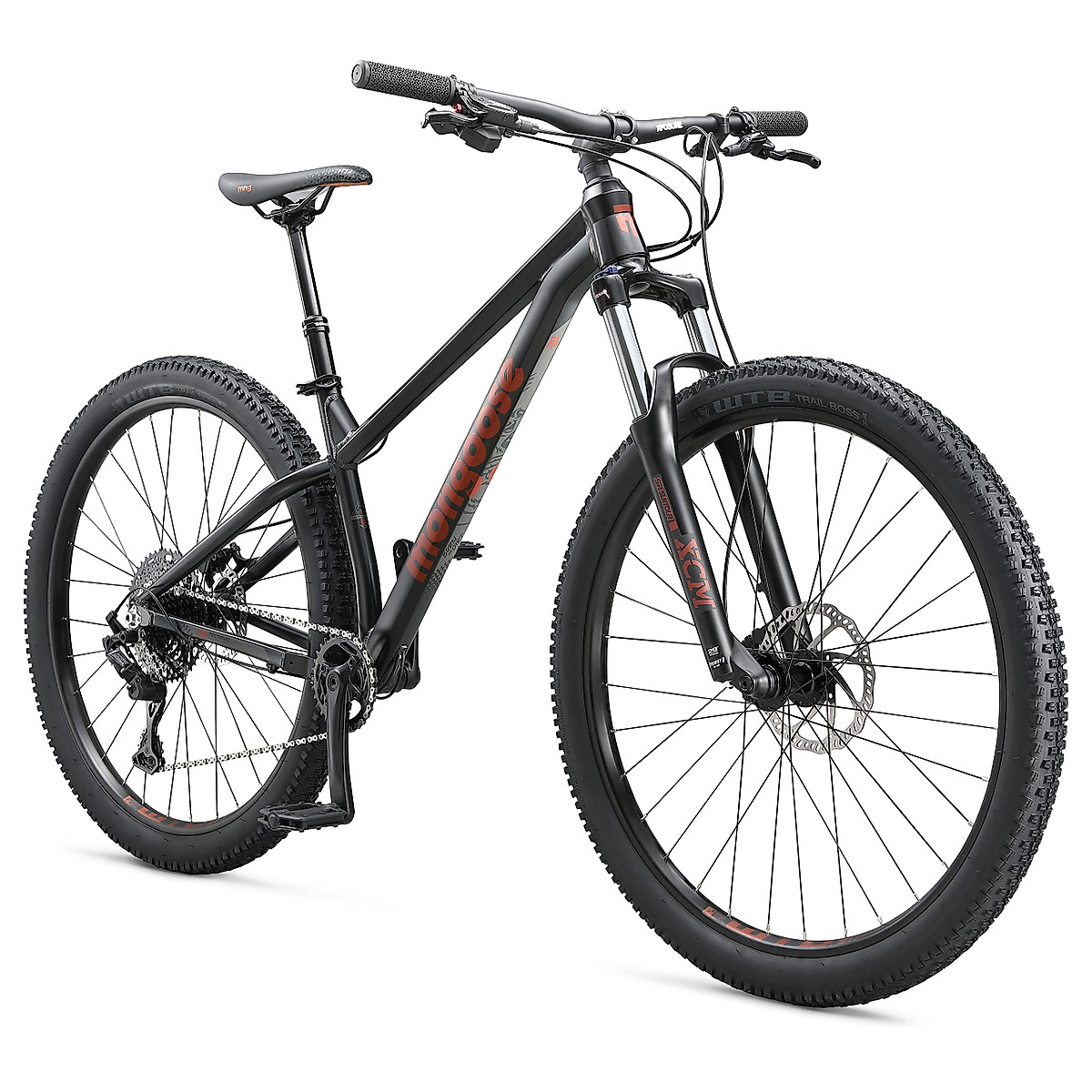 Mongoose Switchback 3 Mountain Bike for Men and Women, 10-Speed Drivetrain with Trigger Shifters, 29-Inch Wheels, 16-Inch Frame, Matte Black