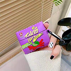 Airpods 2/1 Cute Candy Box, Fashionable Candy Food Series. The Cute 3D Unique Design for Airpods 1/2 is The Best Gift for Boys, Girls, and Men. Airpod case (Takis Purple)