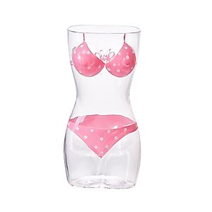 TAXXII Women Body Shape Wine Glasses, Bikini Drinking Glass, Transparent Cocktail Shaker Shot Glass, Beer Goblet Wine Cocktail Juice Glass for Bars, Night Clubs, Hotels, Party(Pink 60ml)