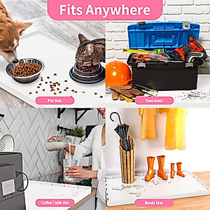 Sdpeia Under Sink Mat for [31" x 22"] Cabinet, Upgraded Silicone Waterproof Mat Kitchen Cabinet Liner Cabinet Protector Kitchen Organizers and Storage