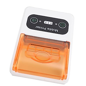 TYTOGE Bluetooth Thermal Receipt Printer 58mm Toothed Blade Portable Small Thermal Printer for Office Retail Store Restaurant (Orange White)