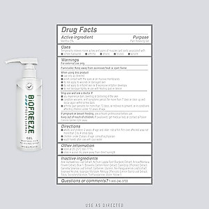 Biofreeze Professional Strength Pain Relief Gel, Arthritis Pain Reliver, Knee & Lower Back Pain Relief, Sore Muscle Relief, Neck Pain Relief, FSA Eligible, 16 FL OZ Biofreeze Menthol Gel