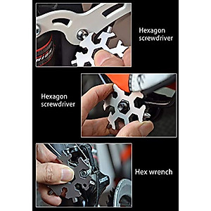Gifts for Him，18-in-1 Snowflake Multi Tool,Stainless Steel Snowflakes Multi-Tool, Incredible Tool Gifts for Men Christmas,Valentine's Day,Boyfriend ,Grilfriend（Sliver）
