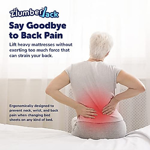 Zlumber Jack - The Ultimate Mattress Lifting Tool - Patented Ergonomic Under Mattress Wedge Elevator for Changing Sheets, Effortless Bed Making (ZlumberJack)