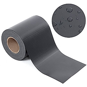 SONGMICS GPJ50GY PVC Privacy Screen Strips 50 m x 19 cm Extra Thick Opaque with 25 x Mounting Clips Anthracite, Charcoal