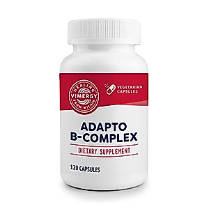 Vimergy Adapto B Complex, 120 Servings – High Potency with 8 B Vitamins, Rhodiola & Hawthorn Berry – Supports Mental Energy, Cognition, Mood - Non-GMO, Kosher, Vegan, Paleo, No Gluten, No Soy