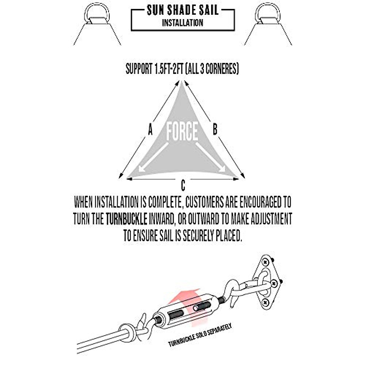 E&K Sunrise 8' x 8' x 11.3' Beige Sun Shade Sail Right Triangle UV Block Durable Awning UV Block Canopy Perfect for Patio Backyard Lawn Garden Outdoor Activities -Customized