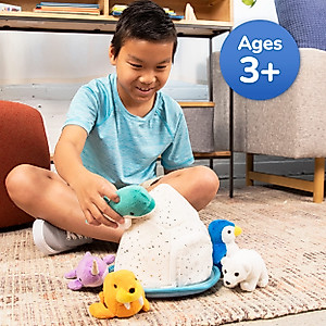 PREXTEX Stuffed Animal with Babies Inside - Five Small Plush Christmas Stuffed Animal House - Penguin Toy, Polar Bear Plush, Whale, Narwhal, Walrus, Toy Igloo - Artic Stuffed Animals for Girls/Boys