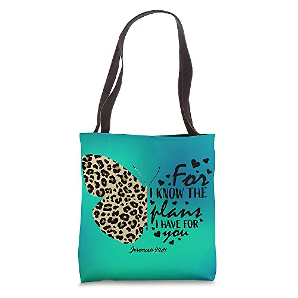 Jeremiah 29 11 Christian Tote Bags Women Butterfly Religious Tote Bag