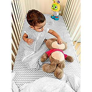 Pack n Play Sheets – Premium Pack and Play Sheets 4 Pack – 100% Super Soft Jersey Knit Cotton Playard Mattress Sheets – Portable Playpen Fitted Play Yard Mini Crib Sheet for Boy & Girl (24 x 38 x 5)