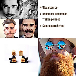 Handlebar Mustache Training Wheel, 1 Pair Wood Gel Handlebar Mustache Training Wheels, Training Wheel For Mustache Training Wheels