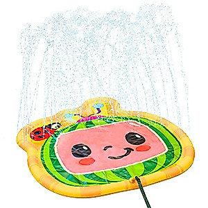 CoCoMelon Splash Pad, Outdoor Play Mat, Sprinkler for Kids and Baby Pool for Learning, Toddler Sprinkler Pool, 48" Outside Water Toys, Outdoor laymat for Babies and Toddlers