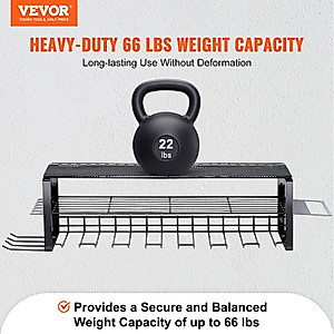 VEVOR Power Tool Organizer, 7 Slot, 3 Layers, Cordless Drill Holder Wall Mount, Battery Charging Station Storage Rack, Multi-Function Garage Organization, Heavy Duty Metal Shelf for Screwdriver Pliers