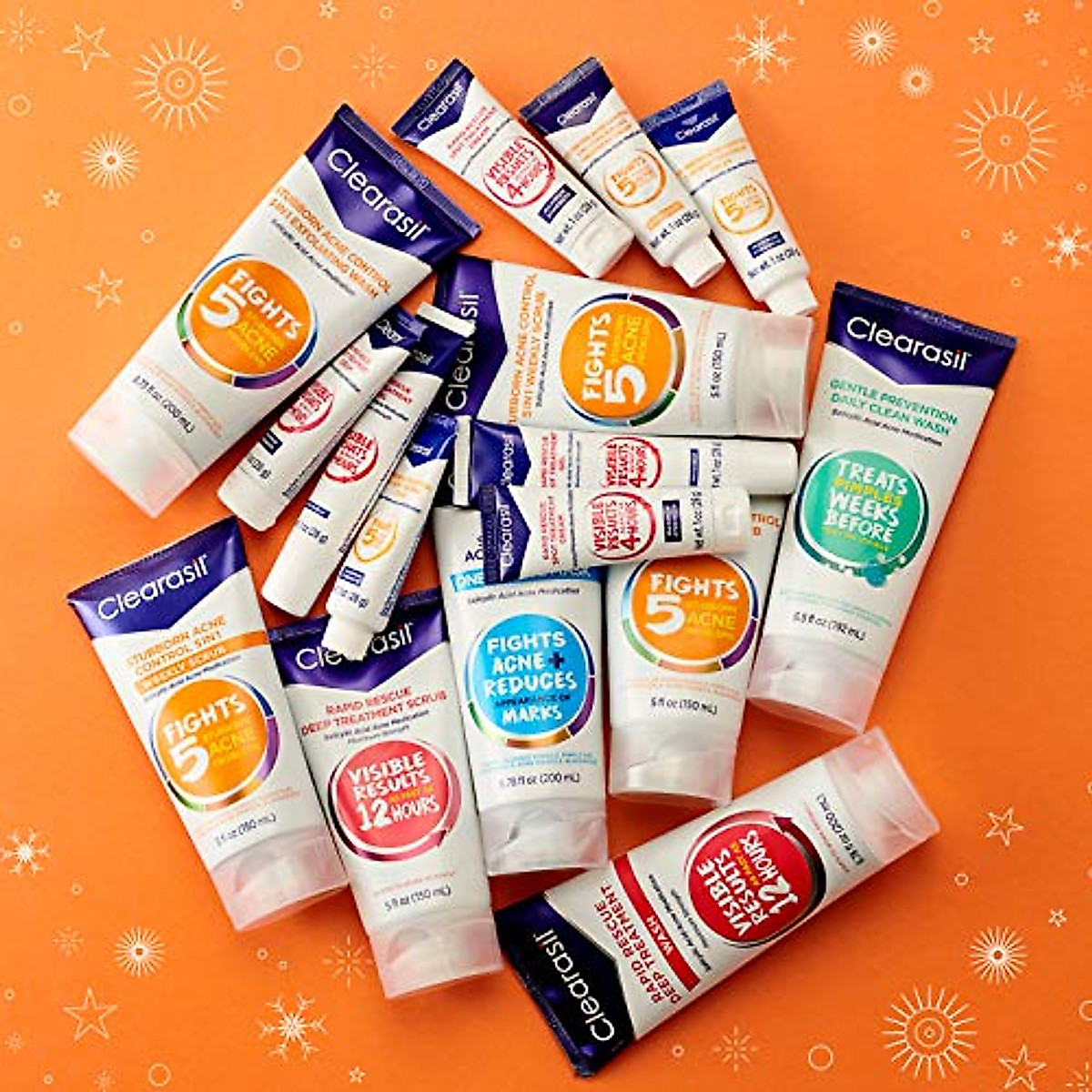 Clearasil Acne Treatment Facial Cleansing Pads, Stubborn Acne Control 5-in-1 Daily Pads, 90 Pads (Pack of 3)