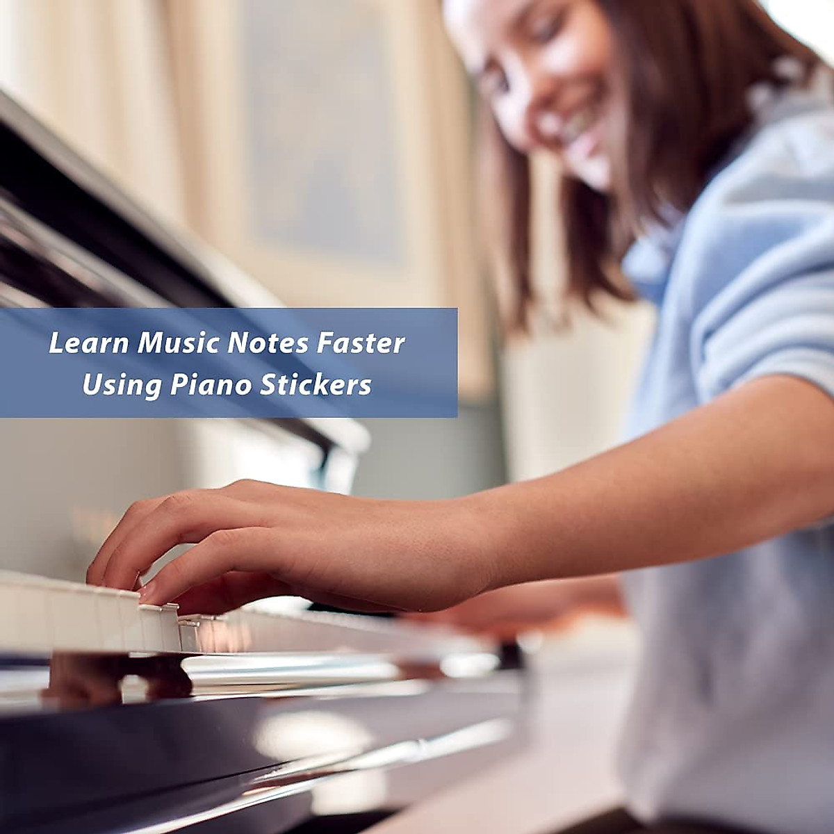 Piano Stickers for Keys – Removable w/Double Layer Coating for 49/61 / 76/88 Keyboards