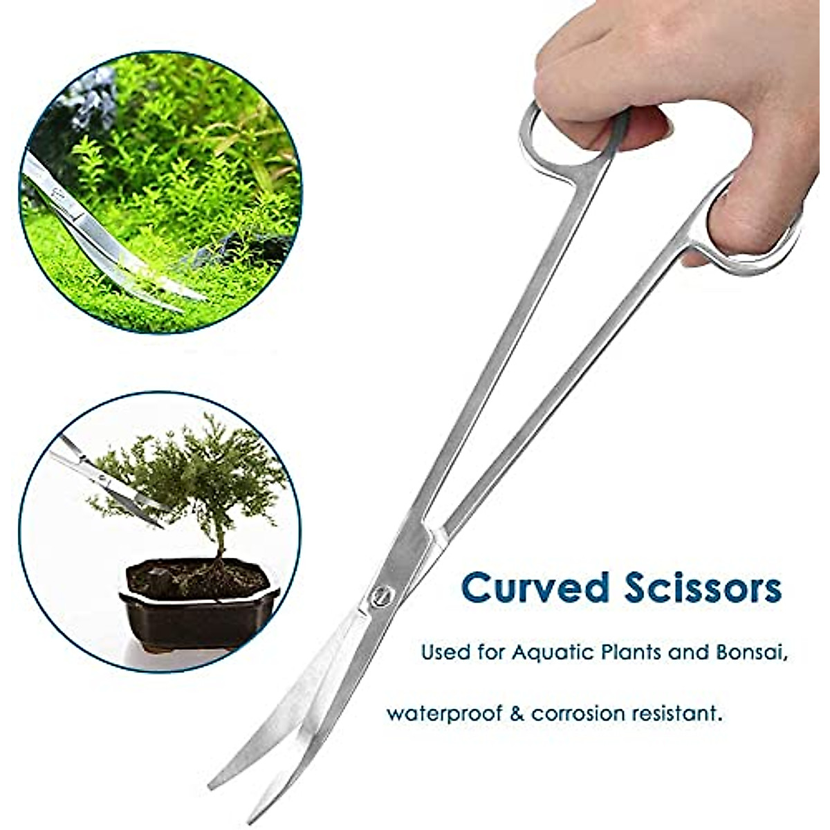 Lxiyu 7 in 1 Aquarium Aquascaping Tools Kits,Stainless Steel Aquarium Plant Tools Tweezers Scissors Scrapers for Aquarium Tank Clean Fish Tank Aquascape Tools Sets