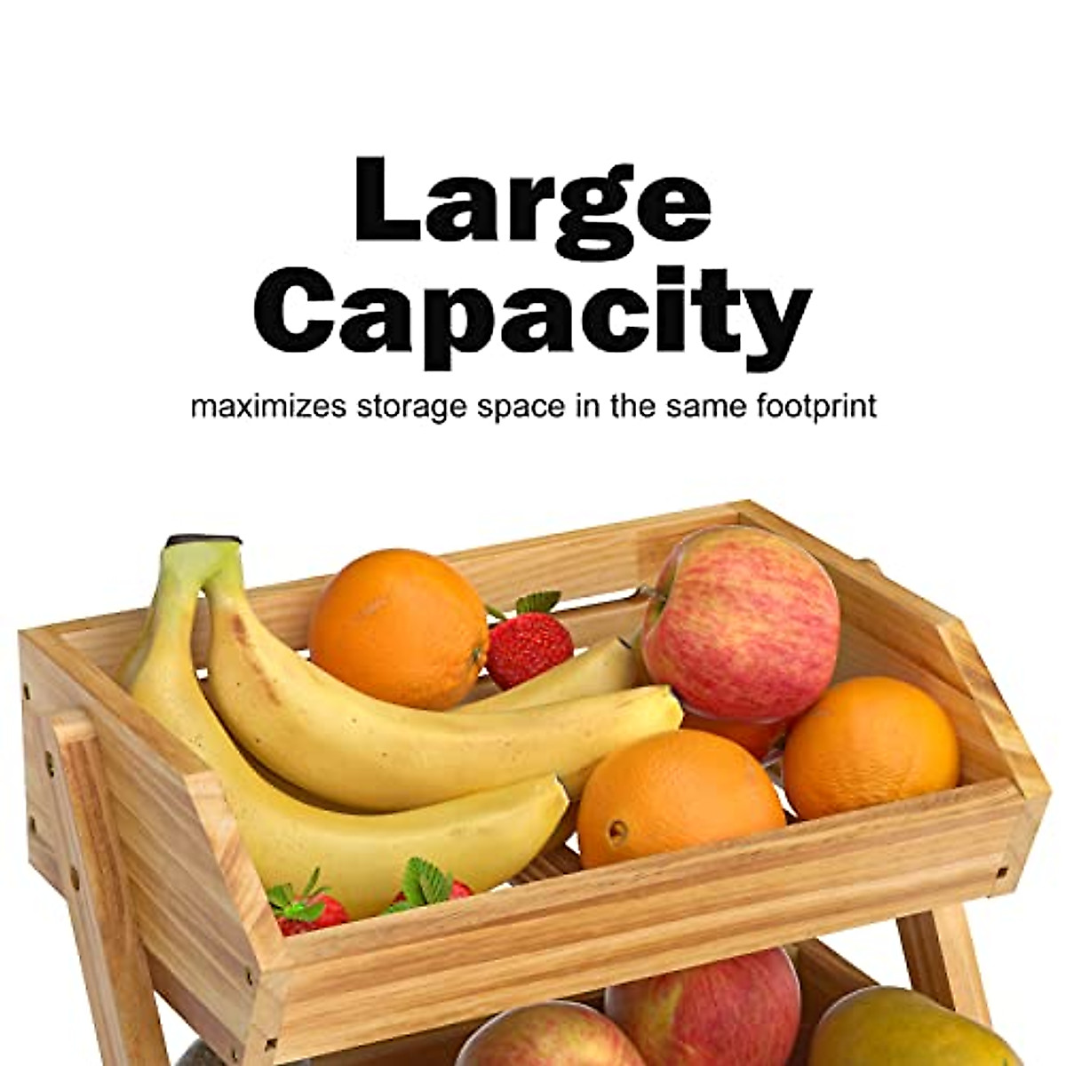 CALM COZY Fruit Vegetable Basket (Burnwood)