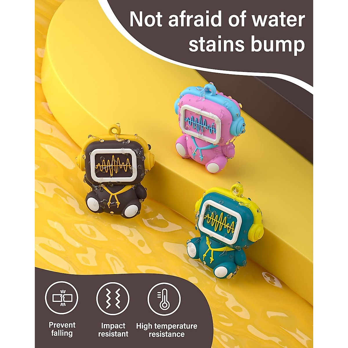 Bilious Cute Rhythmic Musician Shaped USB Flash Drive, Thumb Drive 64gb Waterproof USB 2.0 Memory Stick Small Size USB Drive Gift (64GB, Blue)