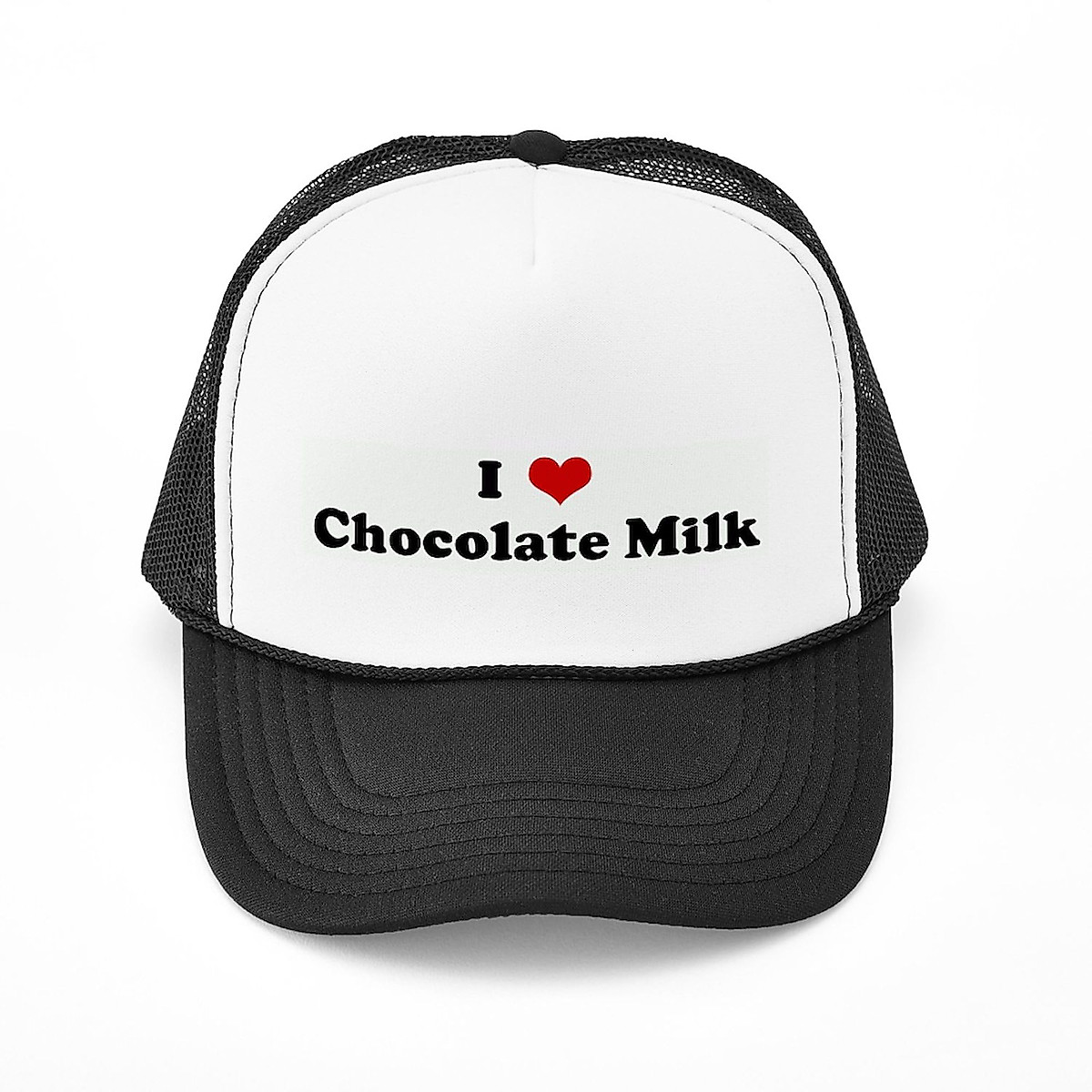 CafePress I Love Chocolate Milk Snapback Trucker Hat