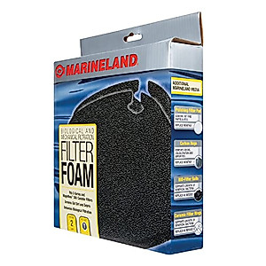 MarineLand Filter Foam 2 Count, Supports Biological And Mechanical aquarium Filtration, Rite-Size T, C-360