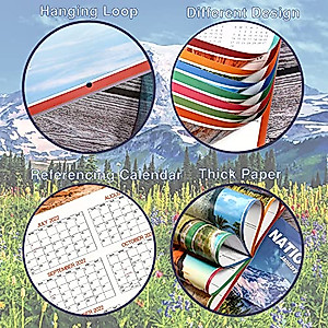 2023 Wall Calendar - National Parks Wall Calendar 2023-2024, Jan 2023 - Jun 2024, 24" x 12" (Open), Calendar with Hanging Hook, Blocks and Holidays - National parks with breathtaking photographs