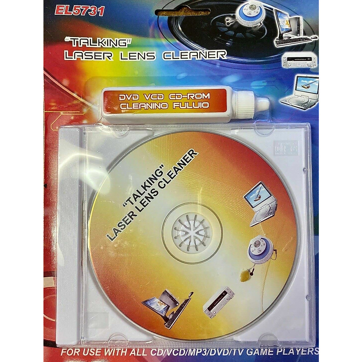Talking Laser DVD CD Player Lens Cleaner for All CD/VCD/MP3/DVD/Game Player Xbox Playstation PS2 PS3 PS4