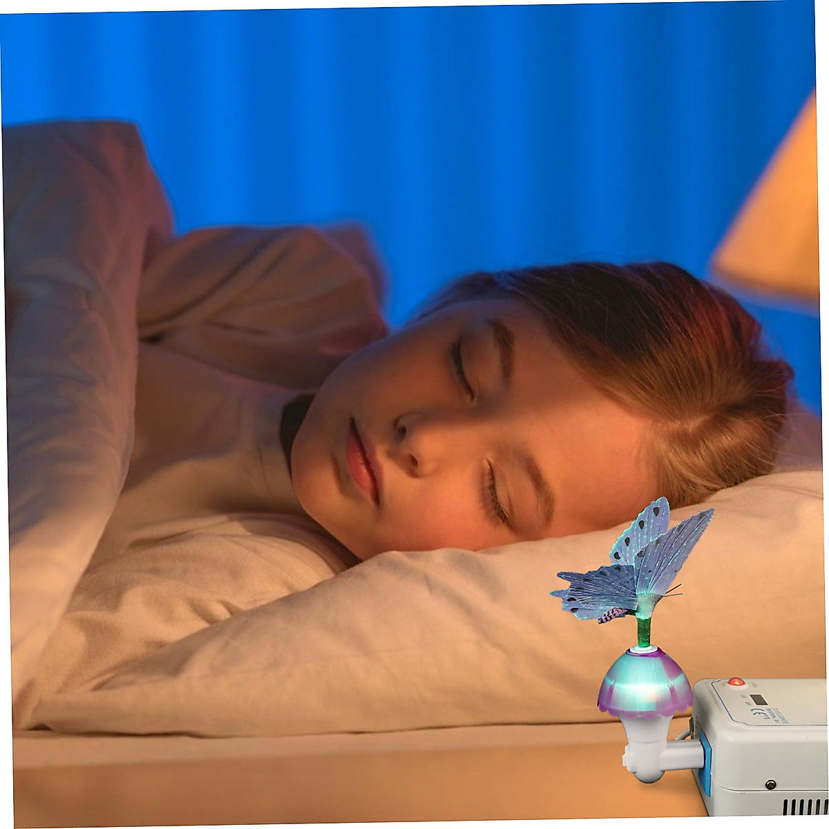 Hemobllo Butterflies Visual Lamp 7 LED Lamp 3D Night Light Lamp LED Lamp for Bedroom