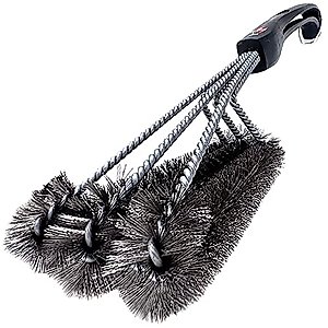 Kona 360 Clean Grill Brush - A Clean Grill in 30 Seconds Or Less - 18 inch Best BBQ Brush - Stainless Steel 3-in-1 Grill Cleaner for Effortless Cleaning