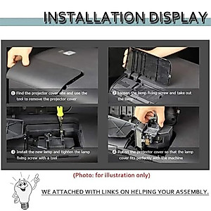 SJKSDHGF Replacement for elplp71 for epson EB-470 EB-475W EB-480 EB-485W EB-485Wi/ for PowerLite 470 475W 485W 475Wi 480i 485Wi V13h010l71(V13H010L71-CB)