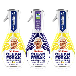 Mr. Clean All Purpose Cleaner, Clean Freak Mist for Bathroom & Kitchen Cleaner, Lavender & Lemon Scent, 3 Count (16 fl oz each)