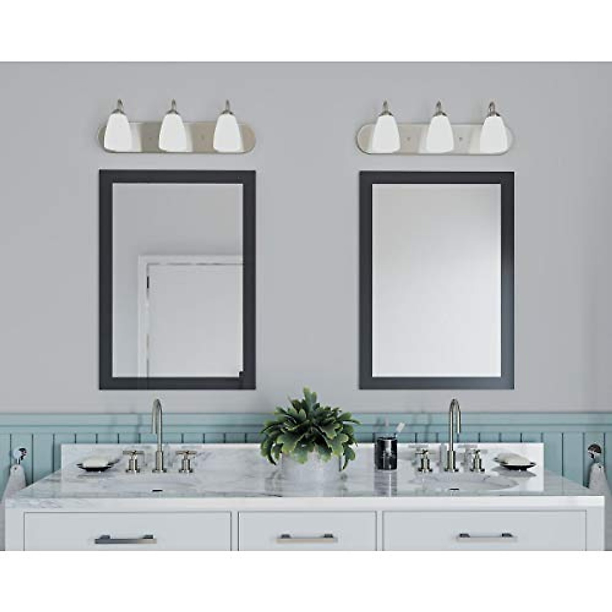 Progress Lighting P2708-09 Gather Bath & Vanity, Brushed Nickel