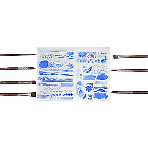 Professional Synthetic Brush Set for Acrylics - 17-Piece Artist Water Media Paint Brushes for Acrylics, Watercolor, Gouache. Beginner-Friendly with Great Flow Control and Snap - Verbena Set by ZenART