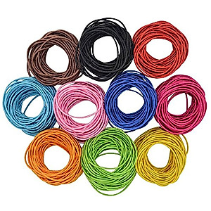 Coobbar 100pcs Women Elastic Hair Ties Band Ropes Ring Ponytail Holder (Red)