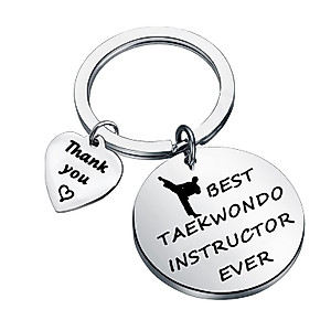 PLITI Taewkondo Gift Taekwondo Instructor Appreciation Gift Best Taekwondo Instructor Ever Keychain Martial Arts Gift Taekwondo Teacher Gift (taekwondo instructor ky)