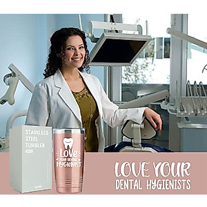 Onebttl Dental Gifts for Dental Hygienist on National Dental Hygienists Week, Birthday and Christmas, 20oz Insulated Stainless Steel Tumbler - LOVE YOUR DENTAL HYGIENIST