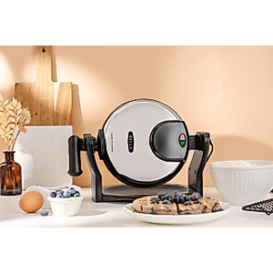 Bella - Non-Stick Rotating Belgian Waffle Maker - Stainless Steel - BPA & PFOA Free