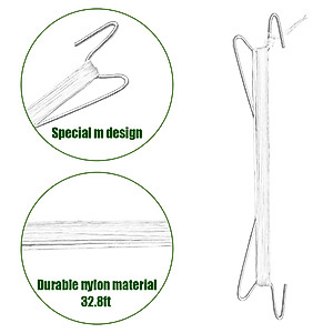 130Pcs Tomato Hooks with String,Plant Support Clips,Tomato Support Hook for Climbing Plants,Tomato Holder Hooks with 32.8ft Twine to Prevent Vegetable Fruit from Pinching or Falling Off